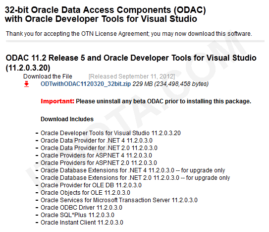 Setting Up Oracle Data Provider for Visual Studio | IT Nota
