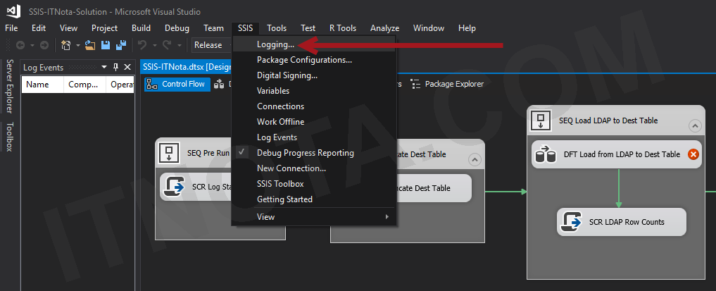 How To Add Custom Logging To Ssis Package It Nota
