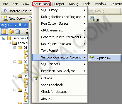 Using Connection Coloring in SSMS Tools Pack | IT Nota