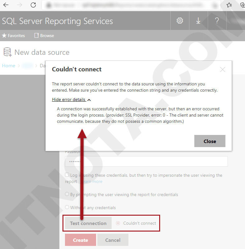 Connect New SSRS Server to Old SQL Server with TLS | IT Nota