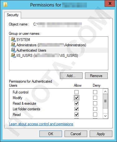 How to Fix Access Denied (401) Error in Microsoft IIS | IT Nota