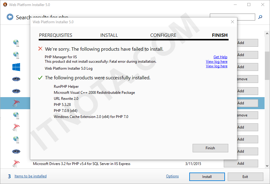 How To Install Php On Windows 10 Using Web Platform Installer It Nota